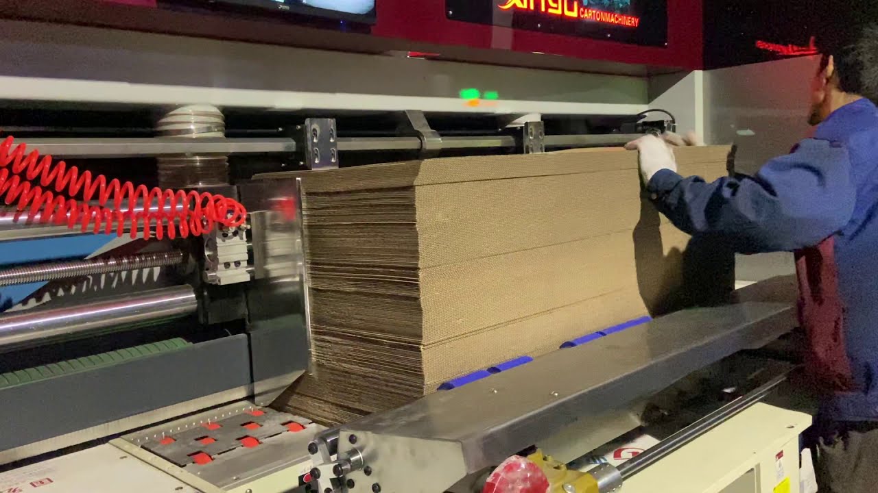 inline flexo folder gluer /case maker printer slotter folder gluer ...