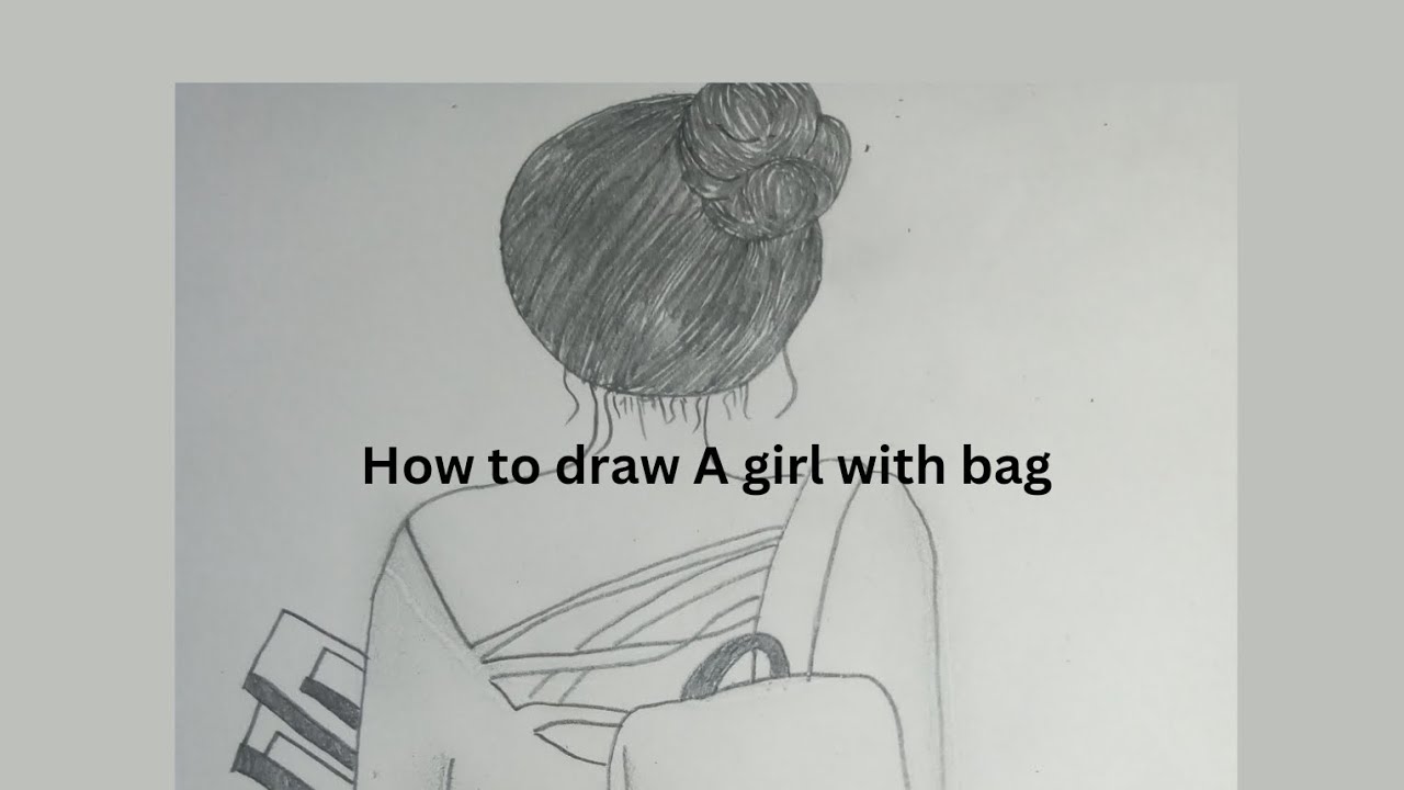 how to draw A girl with bag/ zara's diary.. - YouTube