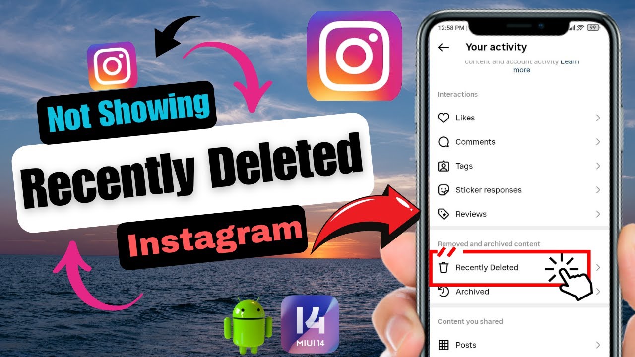 Instagram Recently Deleted Not Showing After Update | Recently Deleted Option Missing Instagram ...