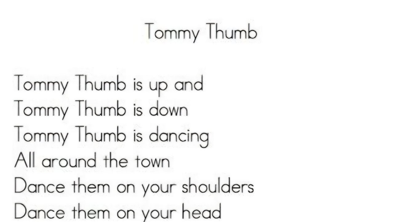 Rhyme | Tommy Thumb | Nursery Kg First Class Kids English Rhyme | Kids ...