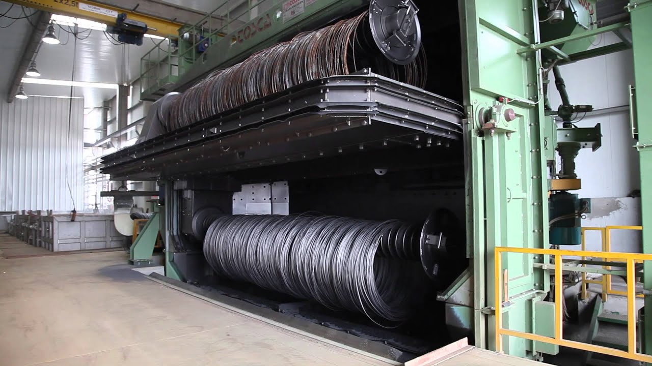Shotblasting Line For Wire rod - YouTube