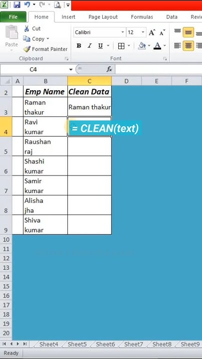 how to clean data in excel #excel #exceltips #exceltricks #shorts # ...