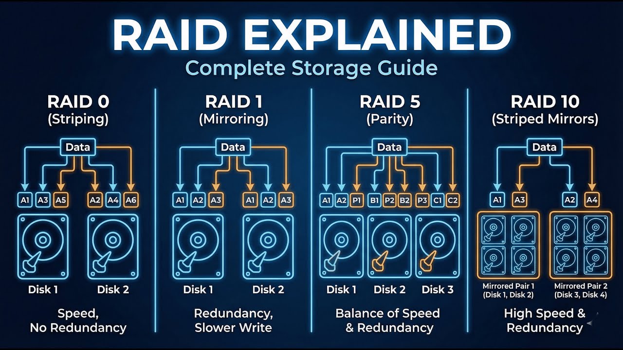 RAID Explained | Redundant Array of Independent Disks#Tech #Storage # ...