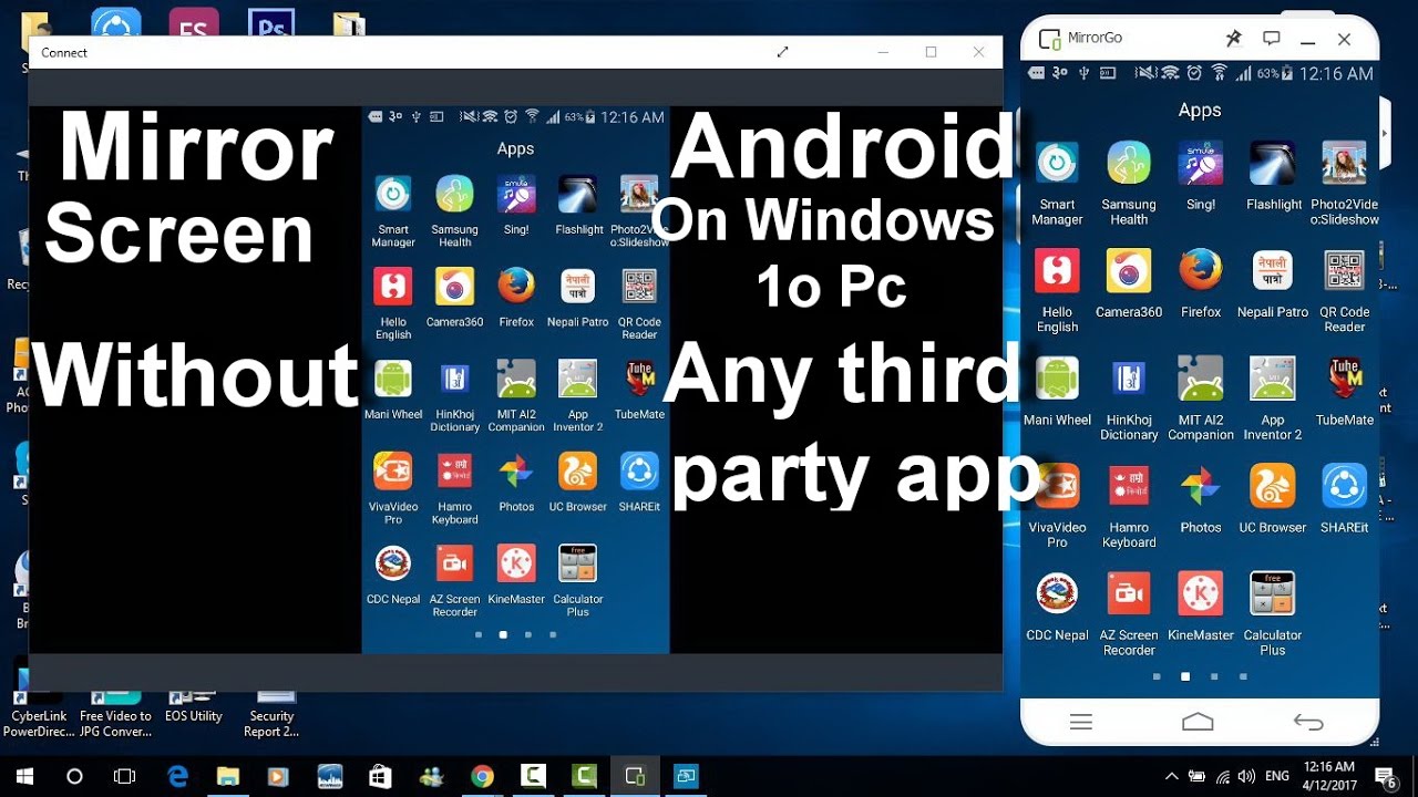 How to mirror your Android screen on your Windows 10 PC without any ...