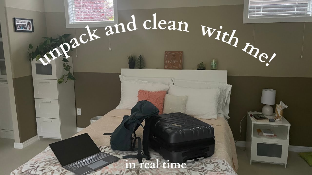 20 min clean with me | unpacking and organizing motivation - YouTube