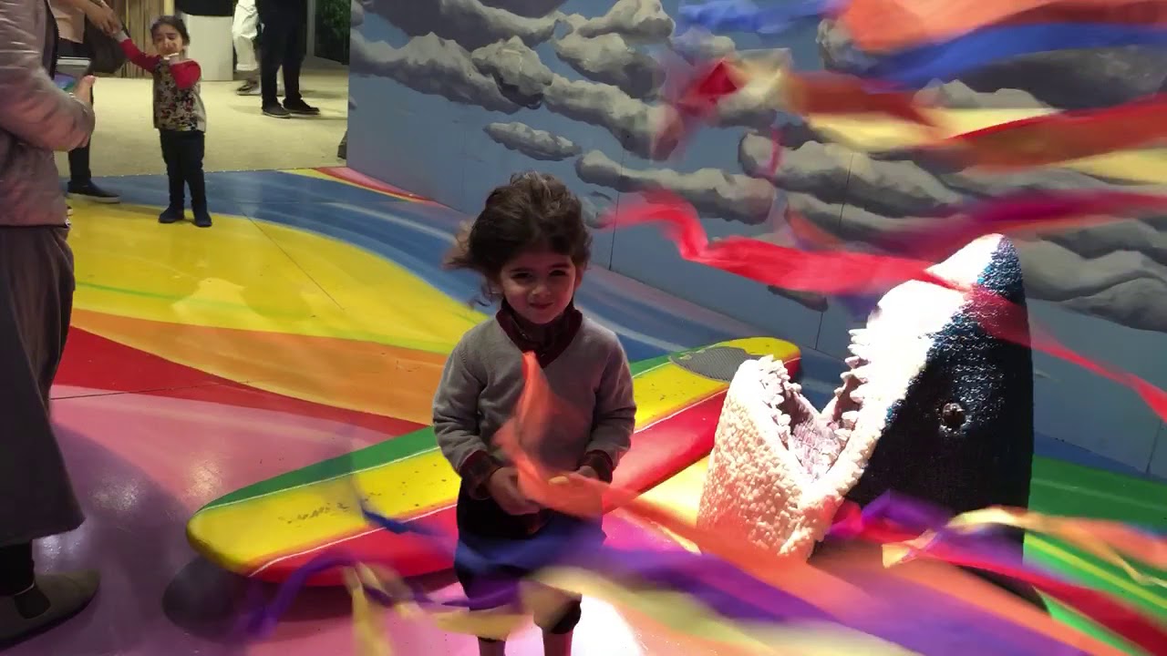 Surf at Candytopia with shark made out of real candy - YouTube