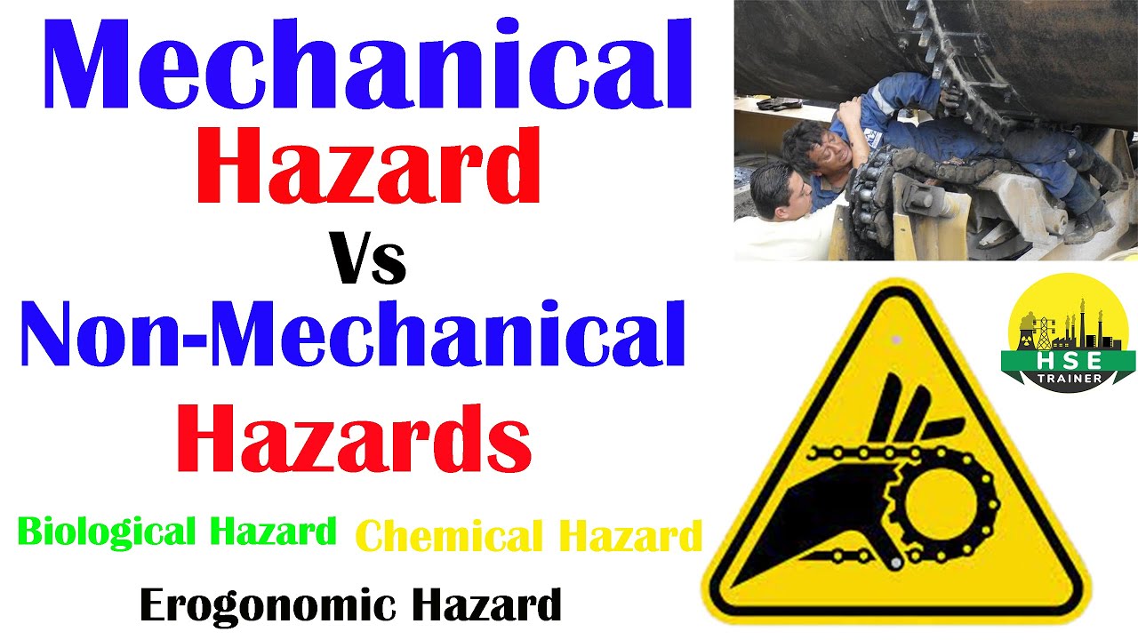 Mechanical Hazard Vs Non-Mechanical Hazard || Boilogical Hazard-Chemical Hazard-Erogonomic ...