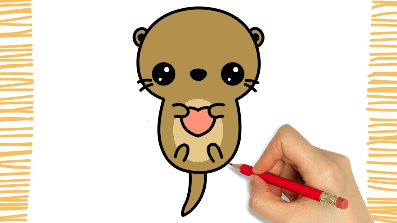 Como dibujar una NUTRIA KAWAII I paso a paso - YouTube
