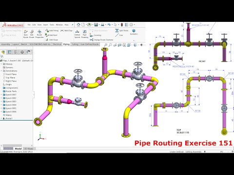 Solidworks Pipe Routing Exercise 151