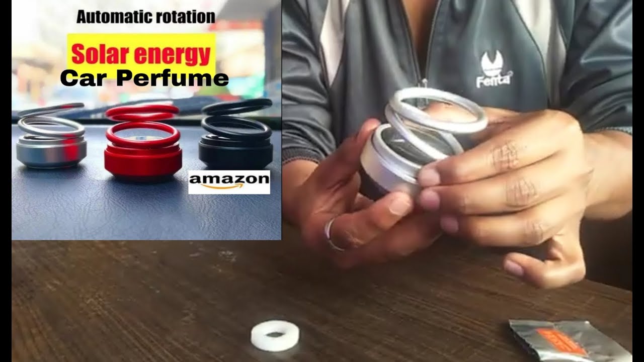 Unboxing of Solar Car Fragrance From Amazon | solar rotating | best car ...