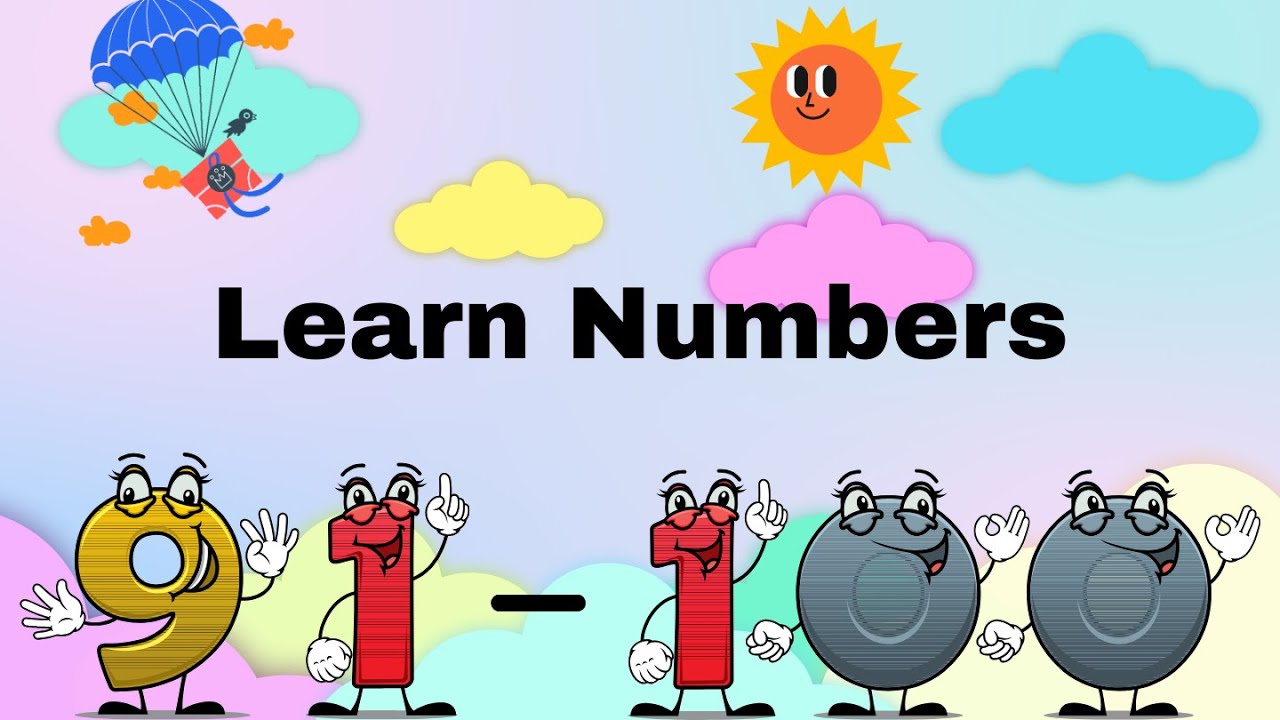 Learn numbers 91 to 100 | Numbers & Counting For Kids - YouTube