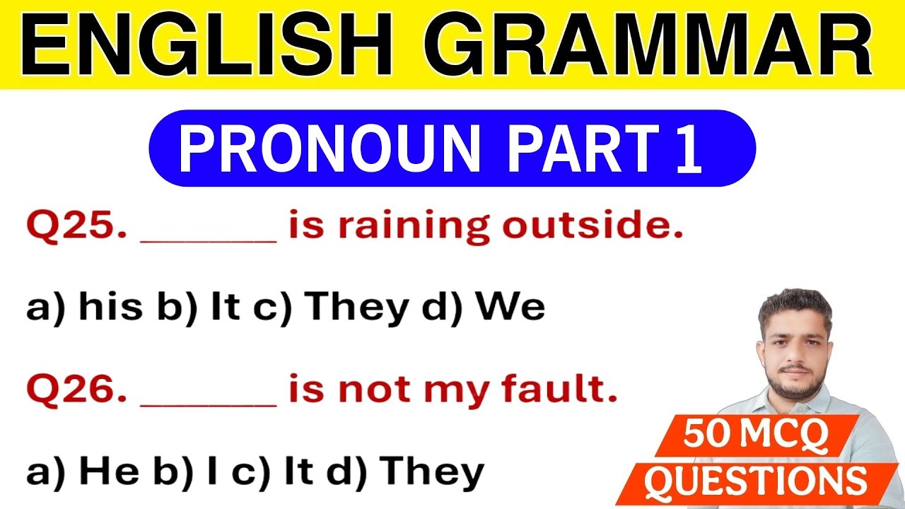 English Grammar Pronoun Class for Competitive Exams | Pronoun MCQ ...