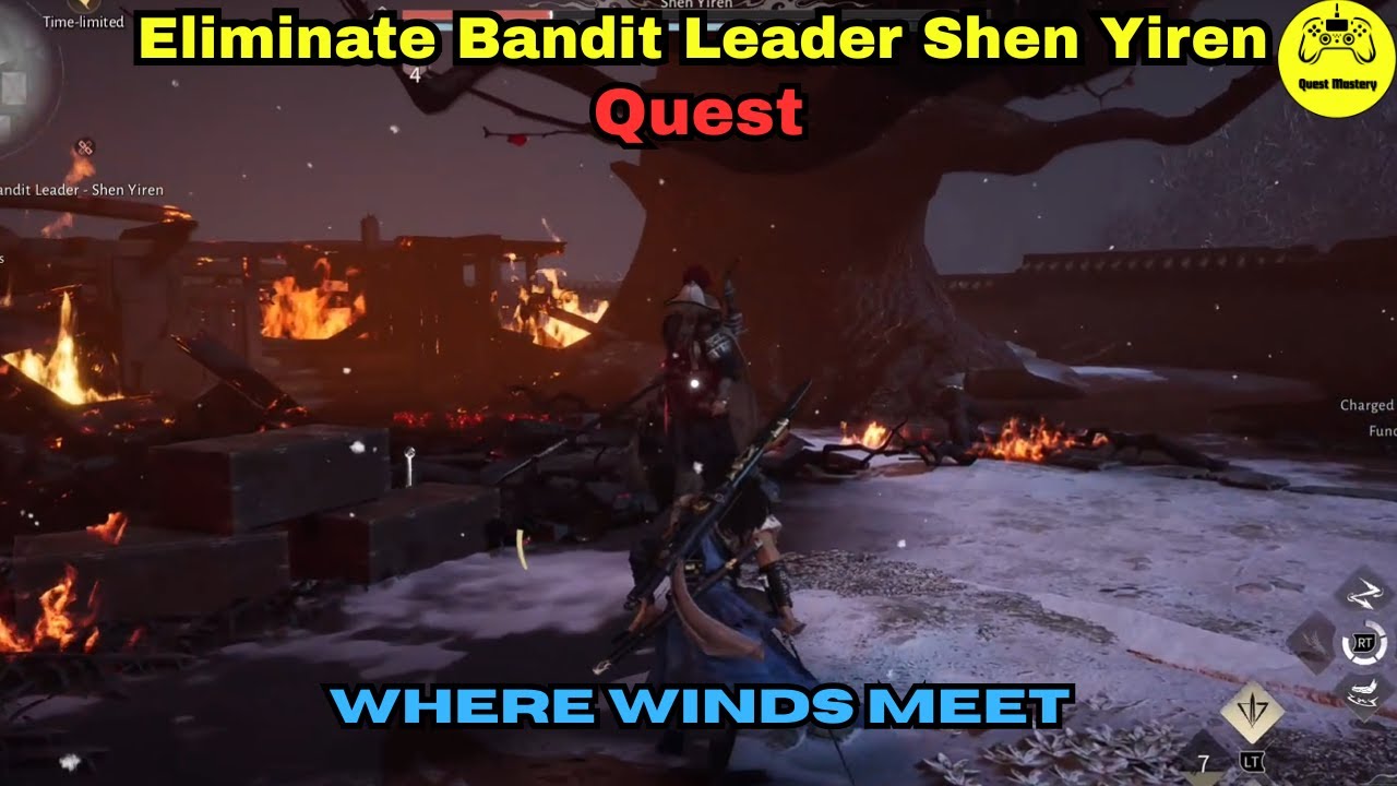 Eliminate Bandit Leader Shen Yiren Quest Where Winds Meet - YouTube