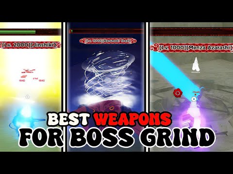 The BEST Shindo Life Weapons For Each Bosses - Shindo Life - YouTube