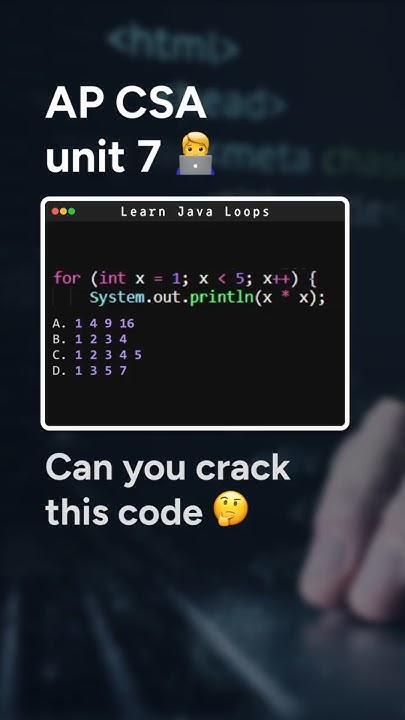 APCSA Practice: What Does This For Loop Output? 💻 - YouTube