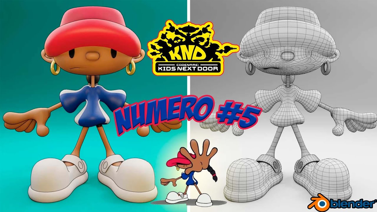 Number 5 (Codename: Kids Next Door) - Character Modeling - Blender 2.93 ...