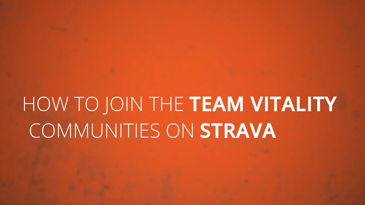 How to join the Team Vitality communities on STRAVA - YouTube