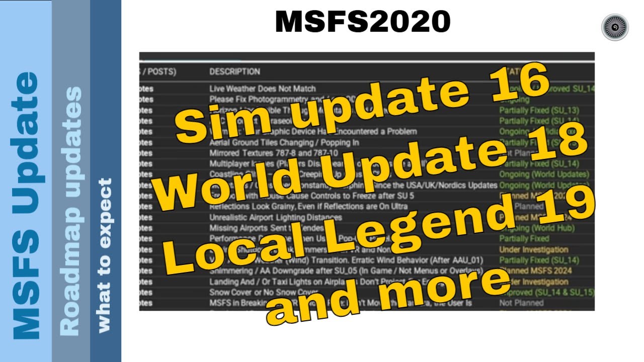 Flight Simulator 2020 - MSFS Update - Roadmap updates - what to expect ...