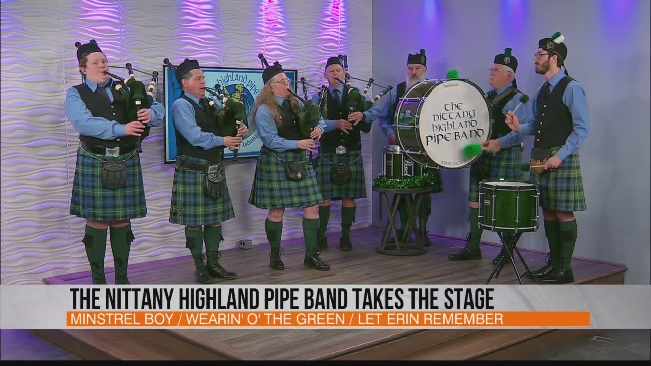 Nittany Highland Pipe Band Takes the Stage Studio 814 WTAJ - YouTube