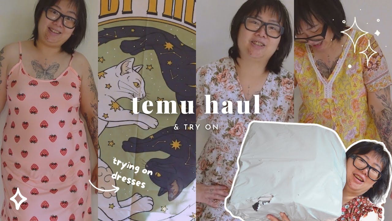 aesthetic & cozy TEMU haul~floral dresses, tapestry, home decor - YouTube