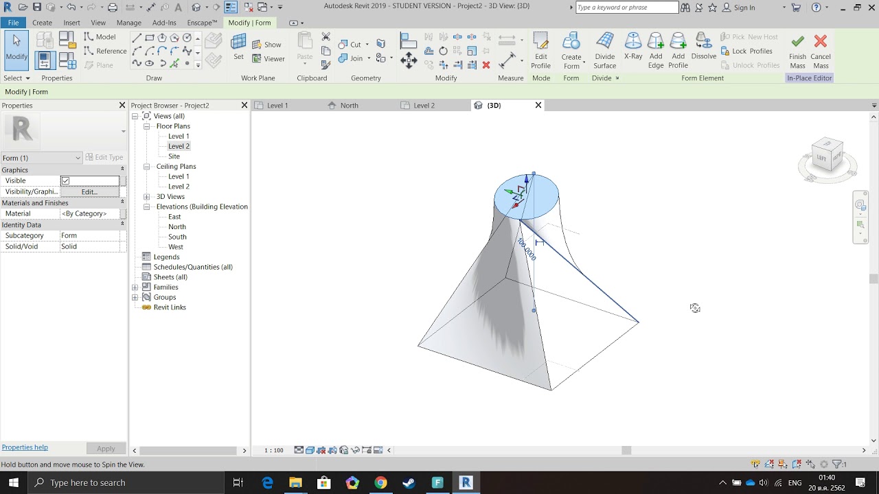 Revit-B03_Mass2 Profile skin and pattern base surface - YouTube