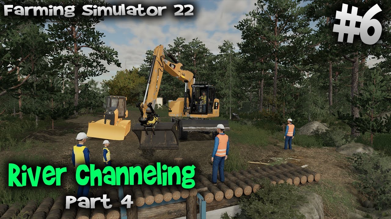 Bury ditch 👷🏽 Installation of concrete pipes 👷🏽 Farming Simulator 2022 ...