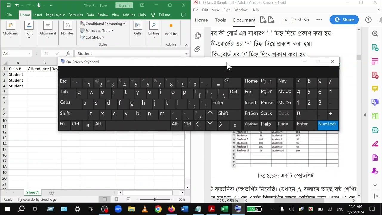 (For Class 8) Microsoft Excel Arithmetic Operation: Summation/ Sum - YouTube