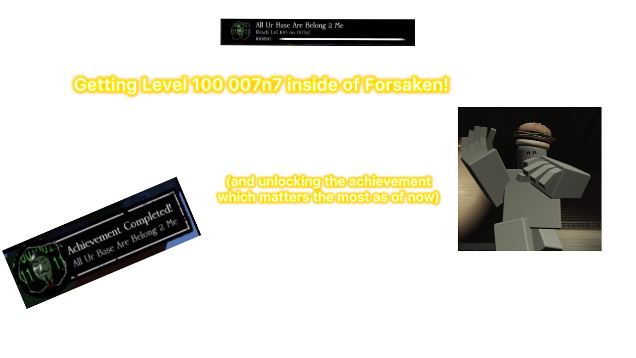 Getting Level 100 007n7 Inside Of Forsaken! (Roblox) - YouTube