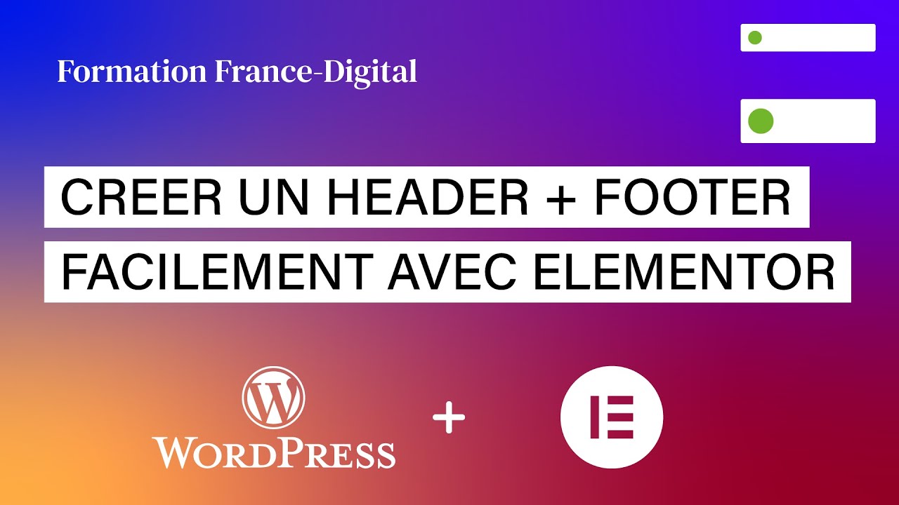 Créer un HEADER + FOOTER gratuitement avec ELEMENTOR - Formation ...