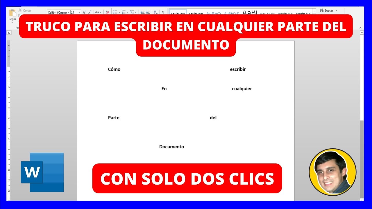 Cómo ESCRIBIR en cualquier parte del Documento en WORD de forma rápida ...