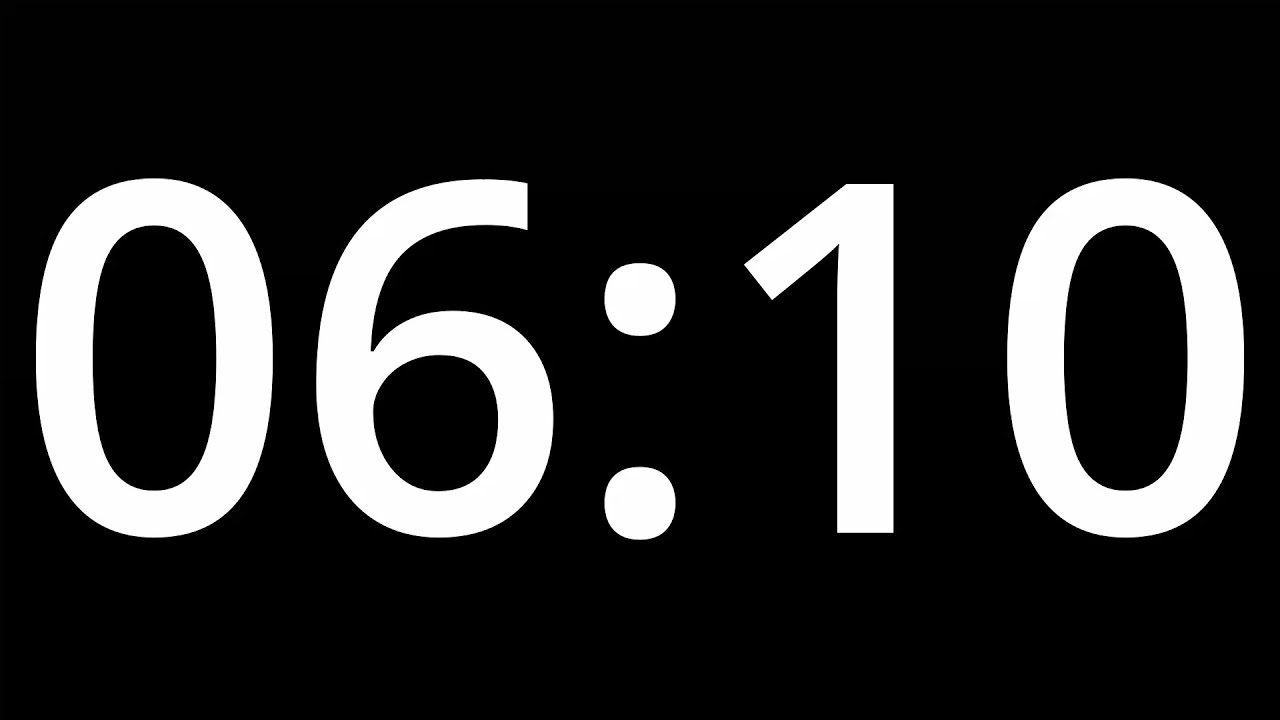 06 MINUTE 10 TIMER with alarm - 370 second COUNTDOWN Clock Alarm - YouTube