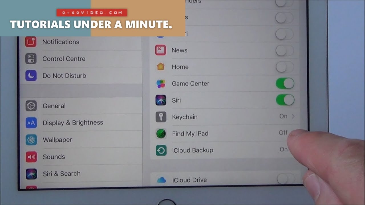 How to Setup Find My iPad - YouTube