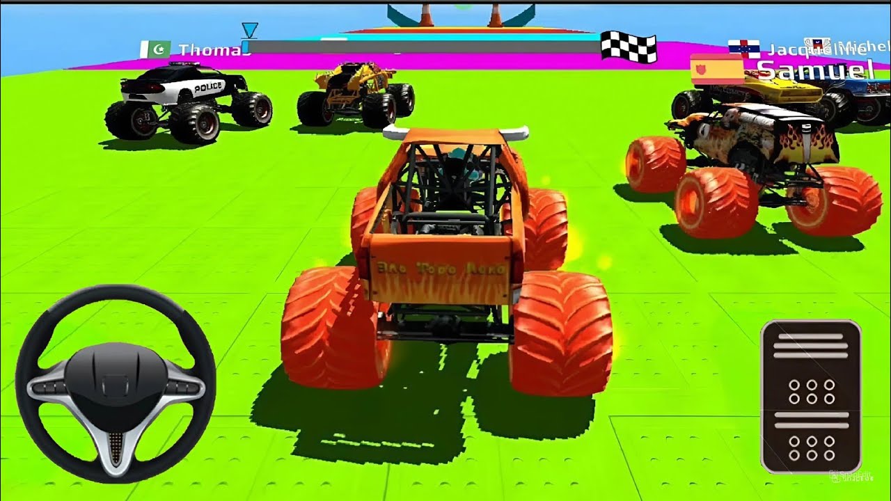 Monster Truck Mega Ramp Stunt 3D - Monster Truck Ramp Car Racing 3D ...