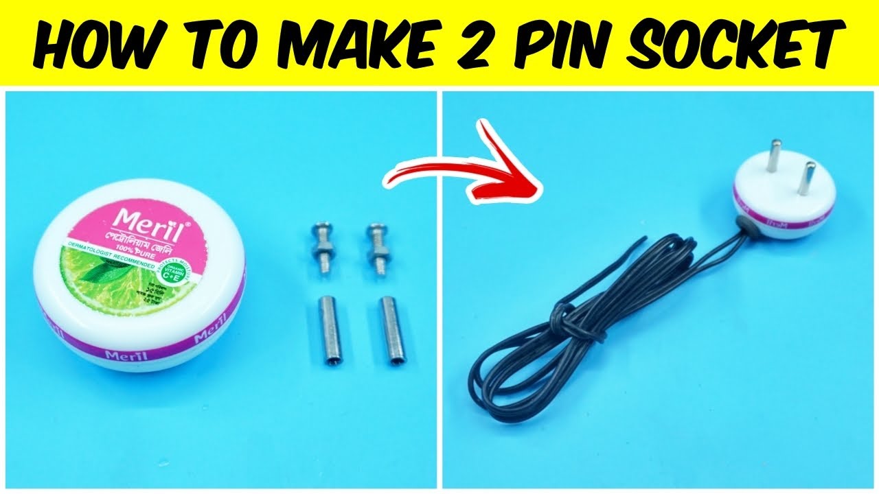 How to Make 2 Pin Plug at Home - DIY Plug Socket - YouTube