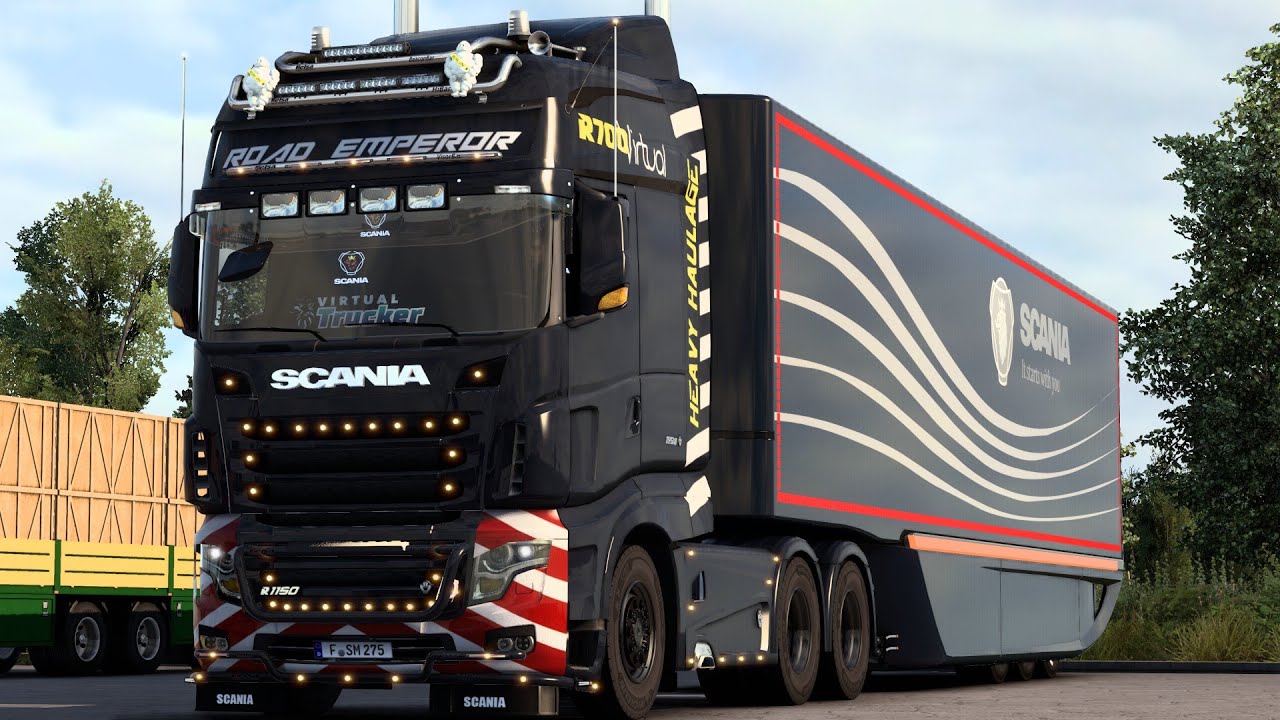 Me and my Scania R1150 with Aero trailer in Poland - YouTube