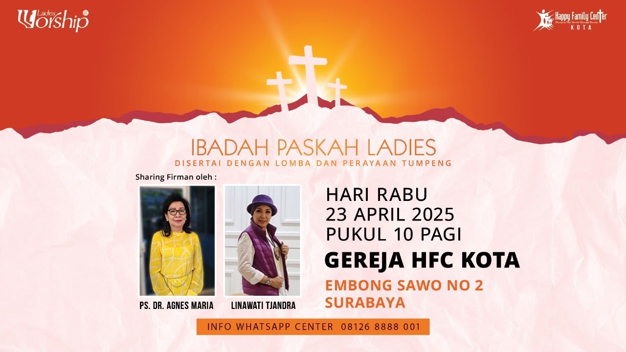 LADIES WORSHIP | 23 APRIL 2025 | PK. 10.00 WIB | HFC KOTA - YouTube