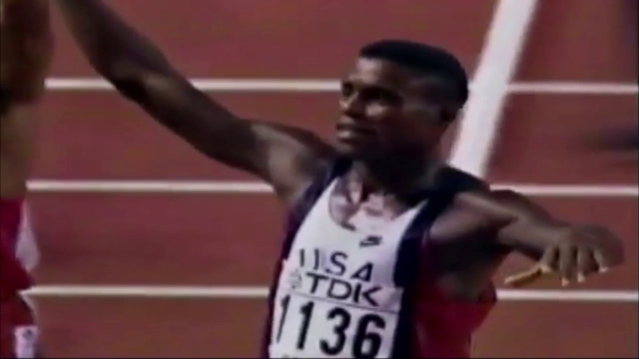 Carl Lewis sets new World 100m Record in World Champs Final in Tokyo ...