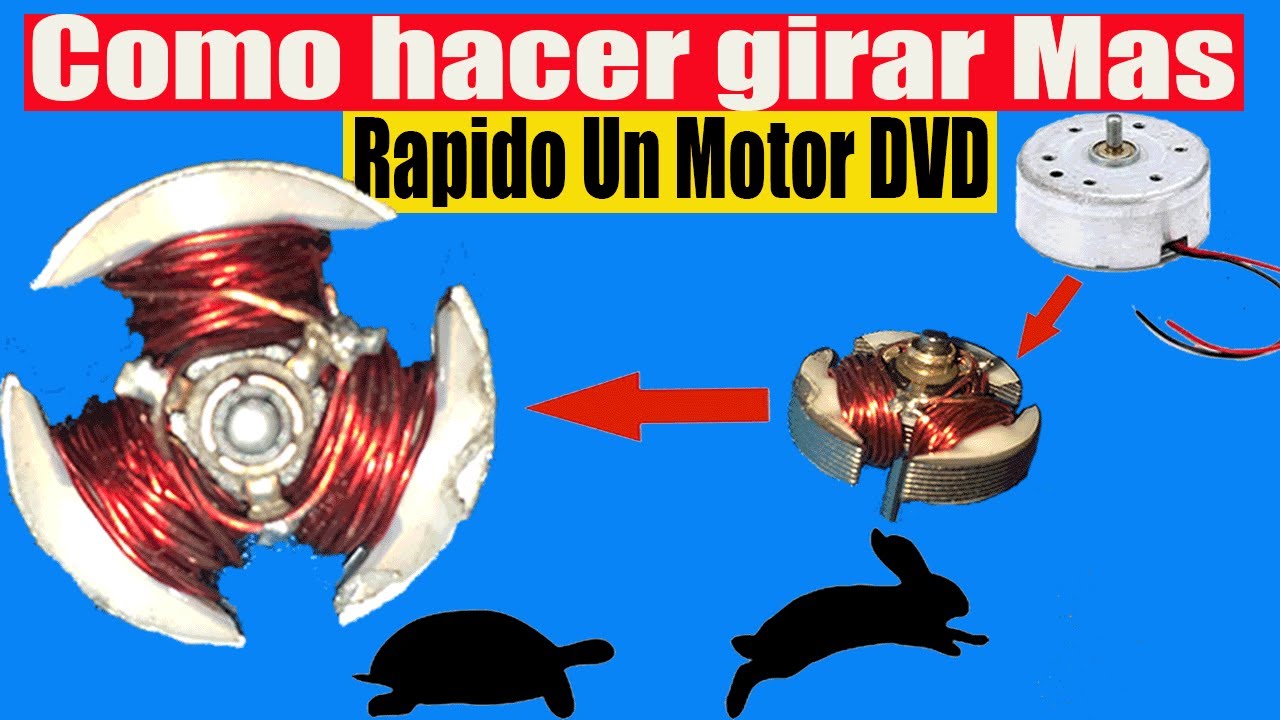 🚀Cómo Hacer girar Mas Rapido Un Motor de DVD📀a Velocidad máxima y un 💯 ...
