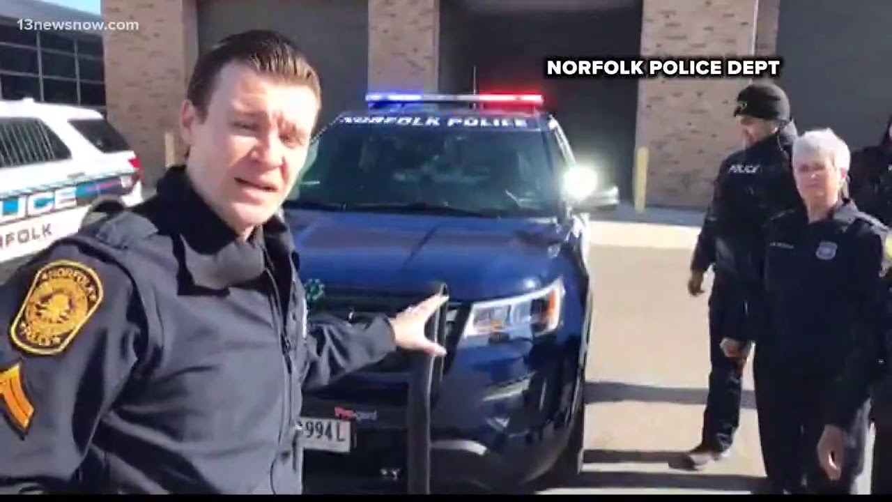 Norfolk Police Department unveils new paint scheme - YouTube