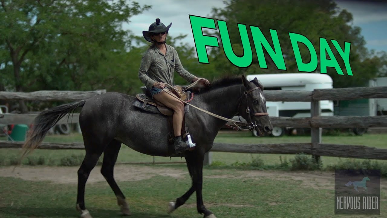 Yard Activities - Nervous Rider - Trotting and Navigating Obstacles ...