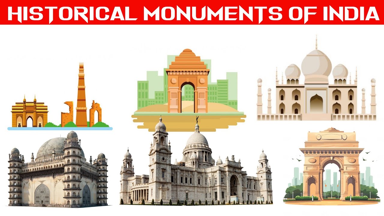 Monuments of India for kids||15 Top Historical Monuments of India||Tiny ...