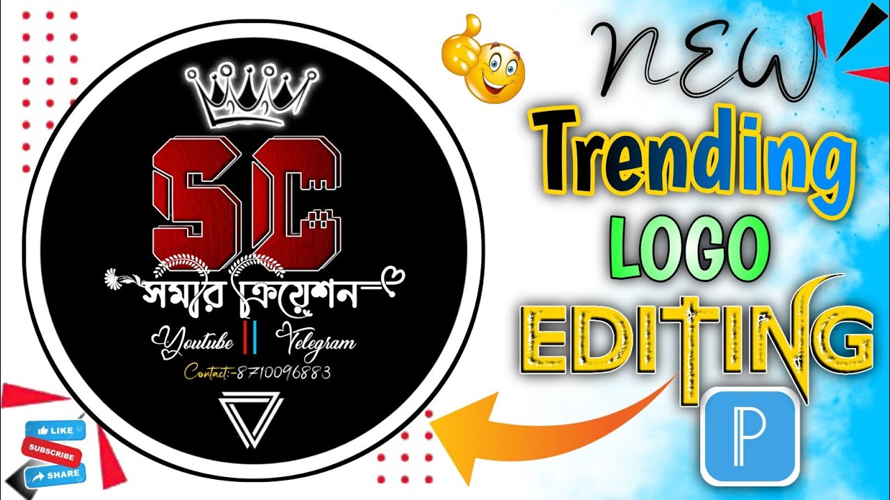 New Trending Logo Editing Youtube Channel Ka Logo Edit💲Pixellab Apps ...