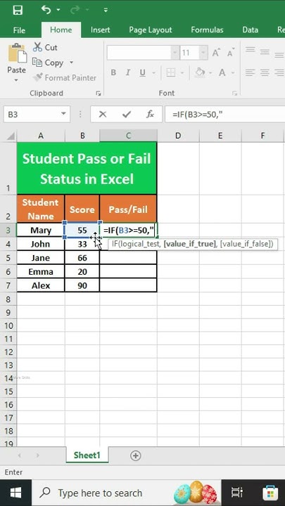 Pass/Fail Formula in Excel | Quick Excel Tips - YouTube