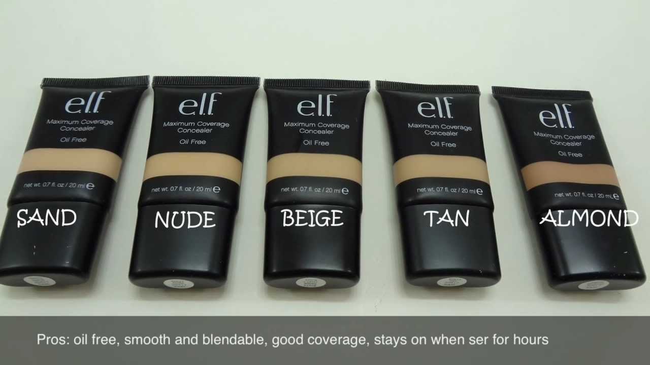 ELF Studio Maximum Coverage Concealer Swatches - YouTube