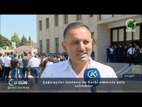 Çağırışçılar təntənə ilə hərbi xidmətə yola salınıblar