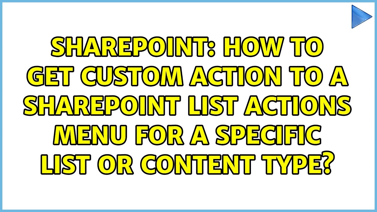 How to get custom action to a SharePoint list actions menu for a ...