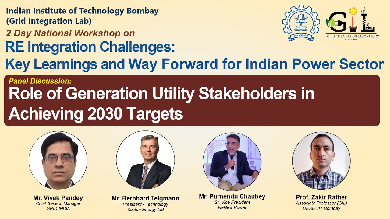 Role of Generation Utility Stakeholders in Achieving 2030 Targets | IIT ...