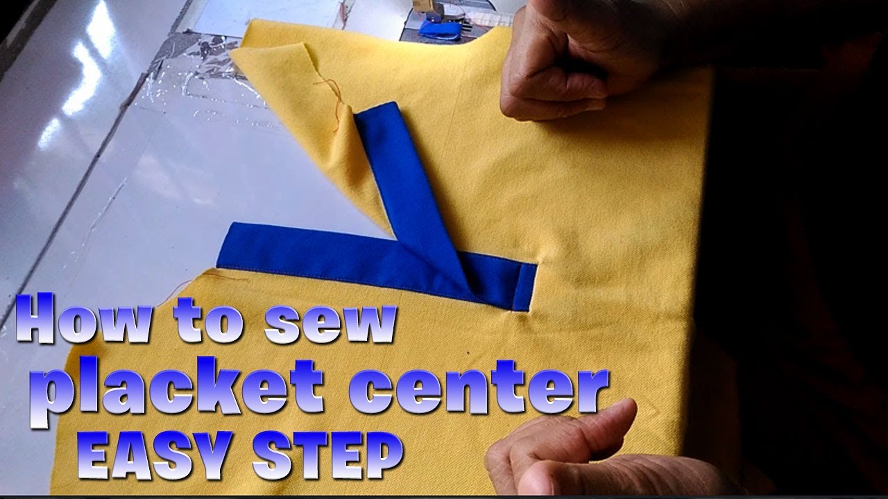 How to sew placket center - YouTube