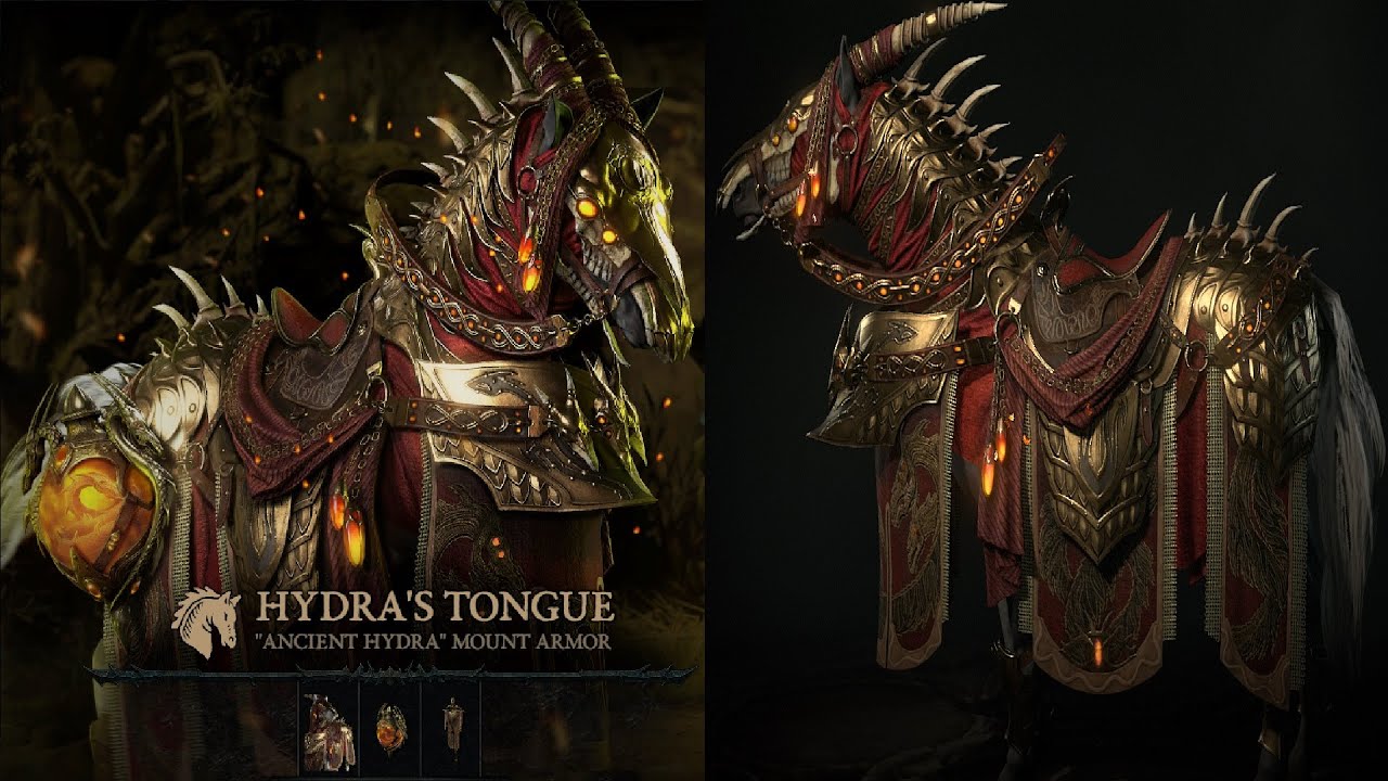 Hydra's Tongue Mount Armor! | Diablo 4 Cosmetic Showcase! - YouTube