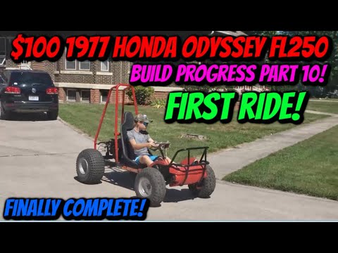 FIRST RIDE! - $100 1977 Honda Odyssey FL250 Build Pt. 10! (Finally ...
